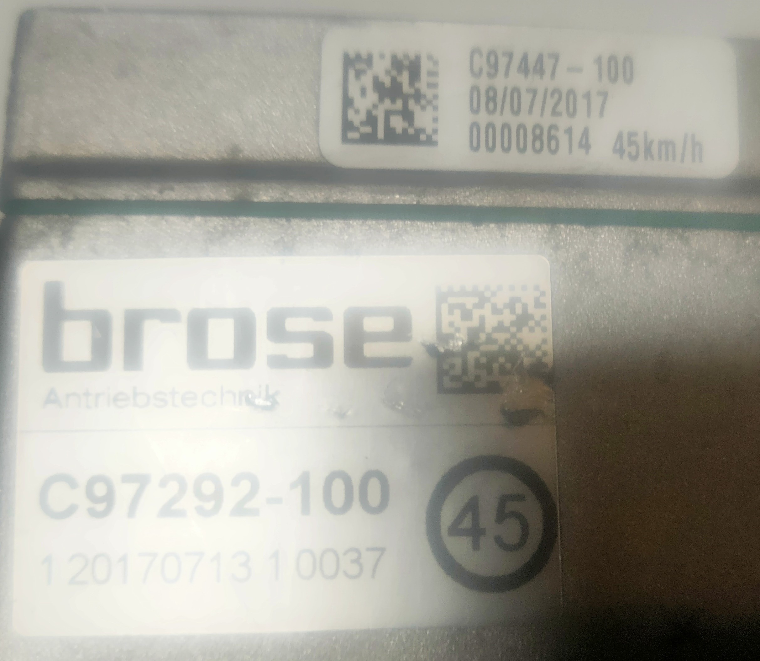 Brose Drive C97292-200 45 km/Hr. (7080 km ) – E-Ves I Motorrevisie ...